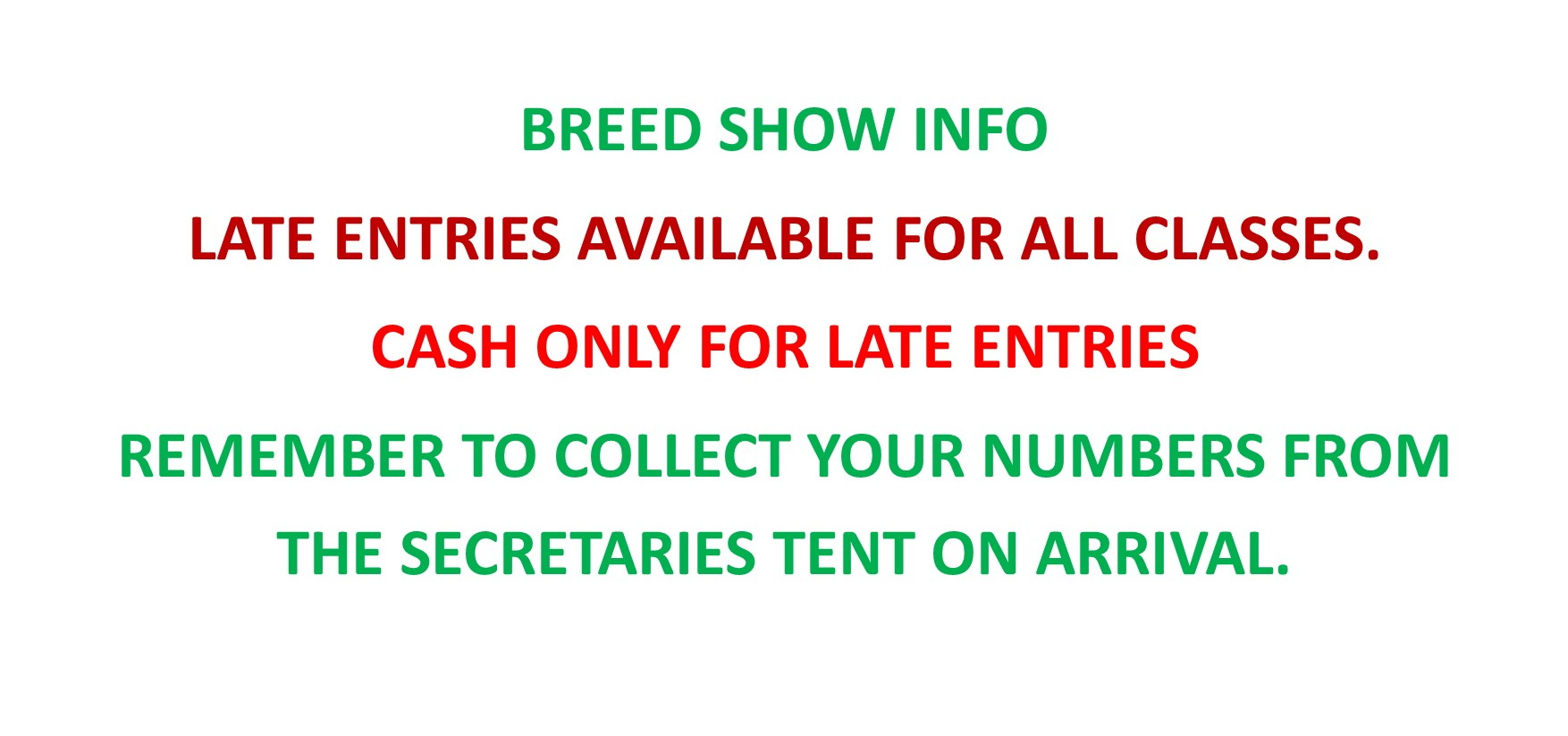 Breed Show Important Notice - New Forest Pony & Cattle Breeding